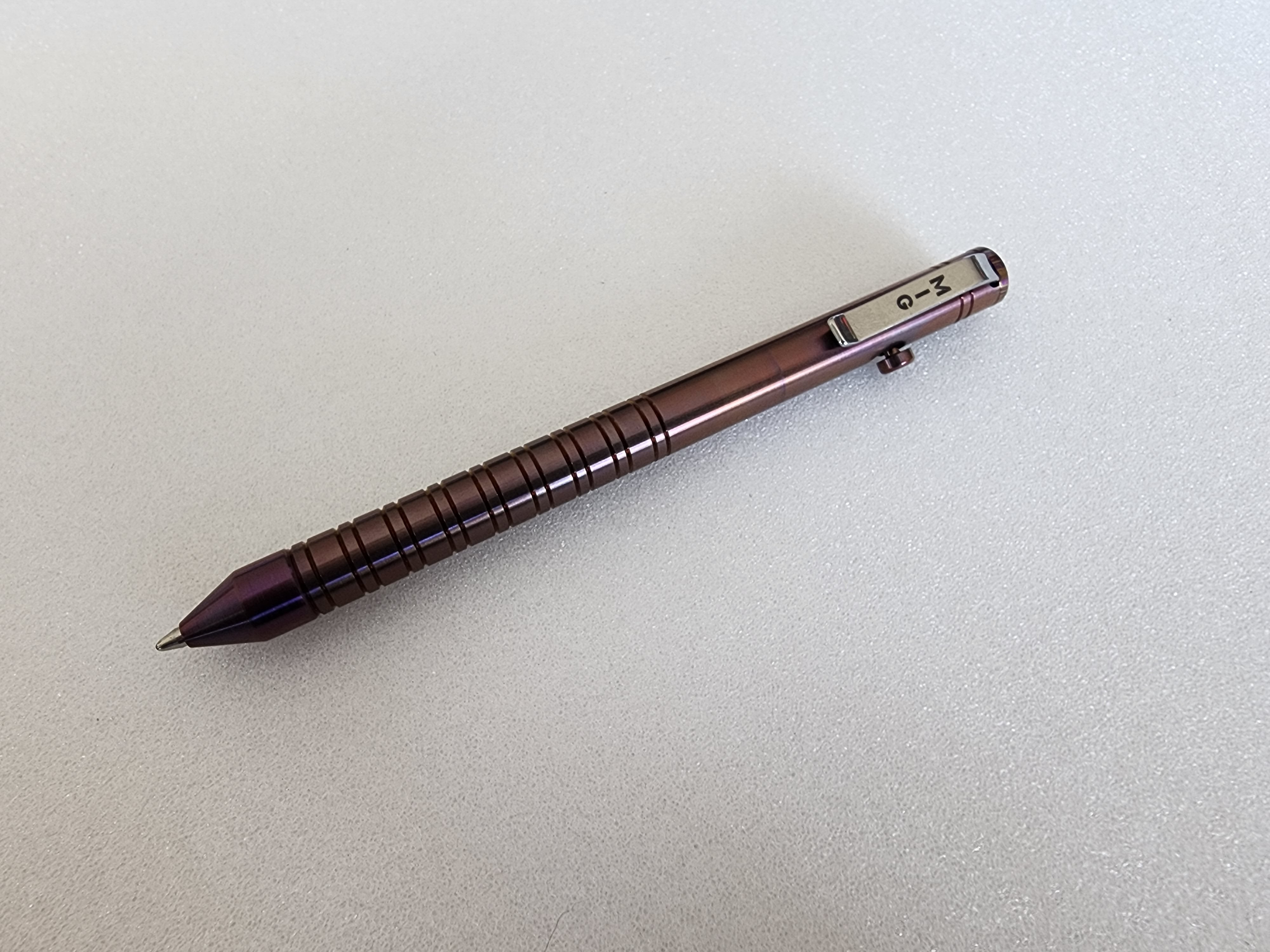 MIG Bolt Pen - Titanium with Timascus End Cap - Limited Run